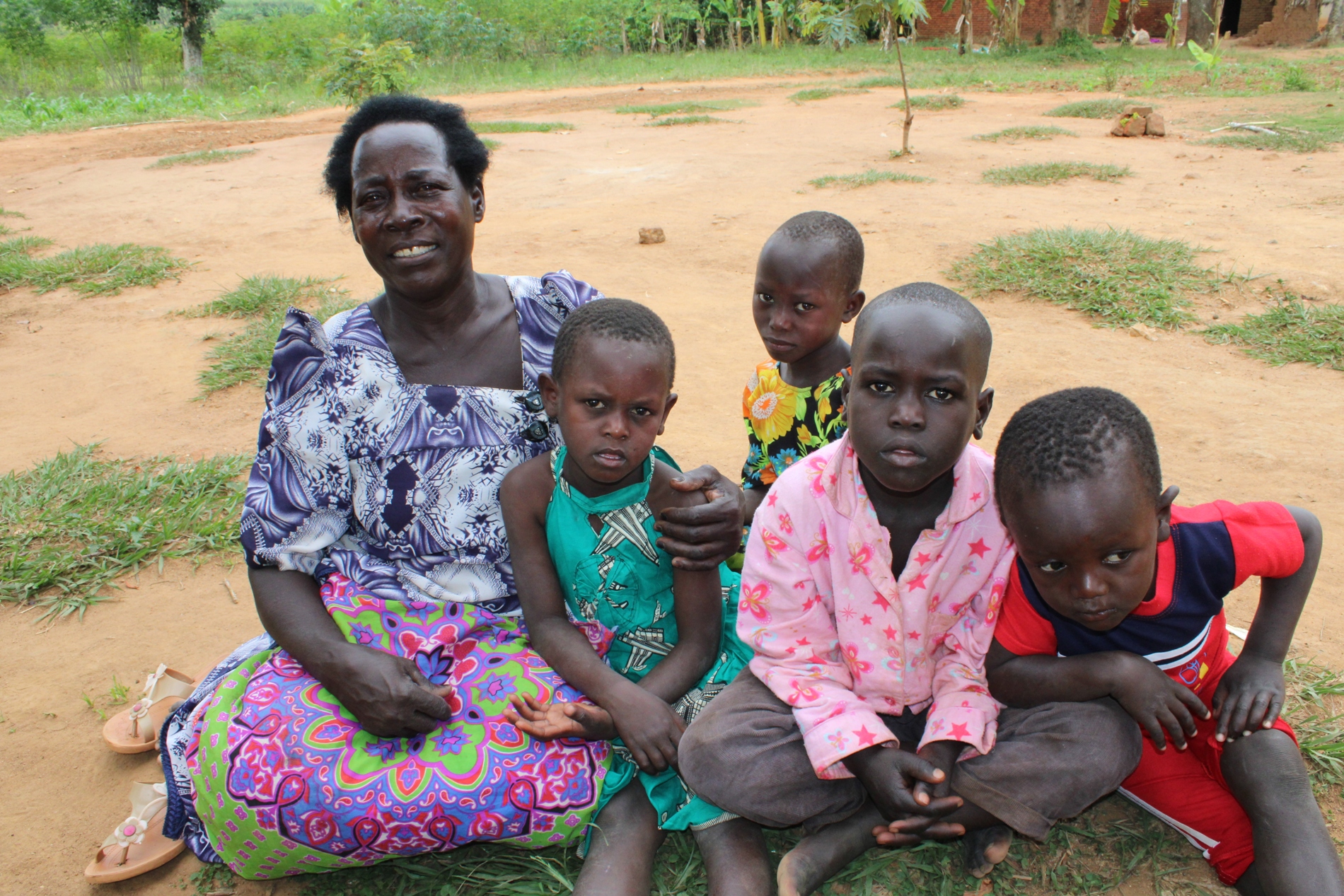 Nabirye with some of her grand children - Eagle Online